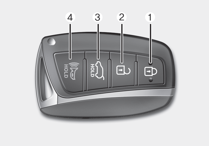 Hyundai Santa Fe >> Smart key function - Smart key - Features of your ...